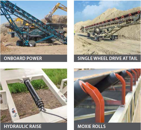 Portable Radial Stacking Conveyors - Promac Processing Machinery
